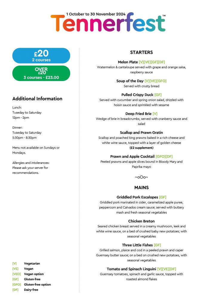 MENUS - THE DRIFTWOOD INN